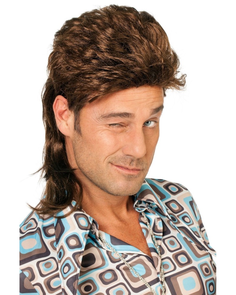 Perruque mulet brune "homme"