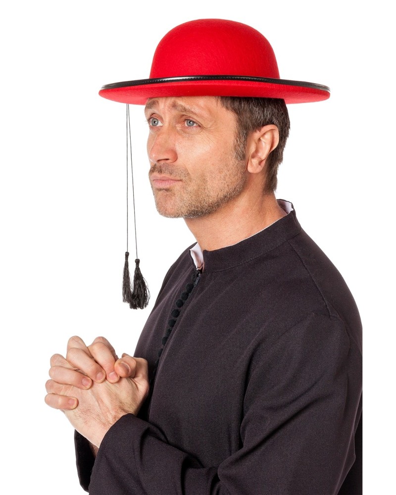 Chapeau curré rond rouge